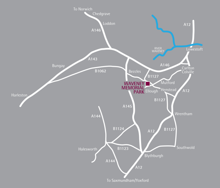 Find Us – Waveney Memorial Park and Crematorium